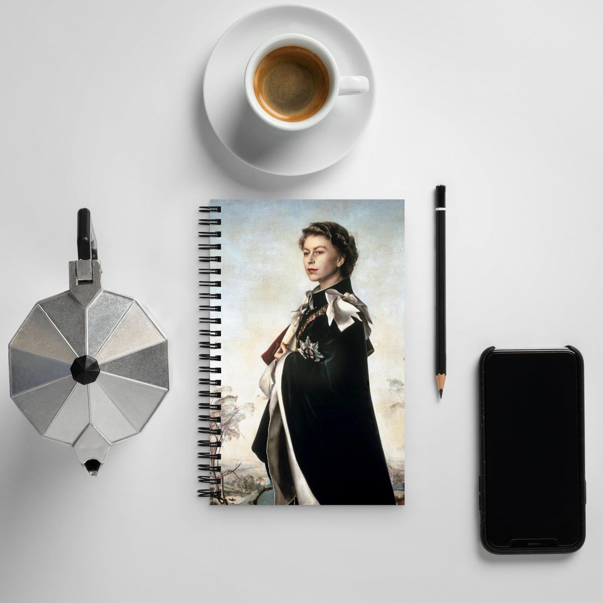 Queen Portrait Spiral Notebook